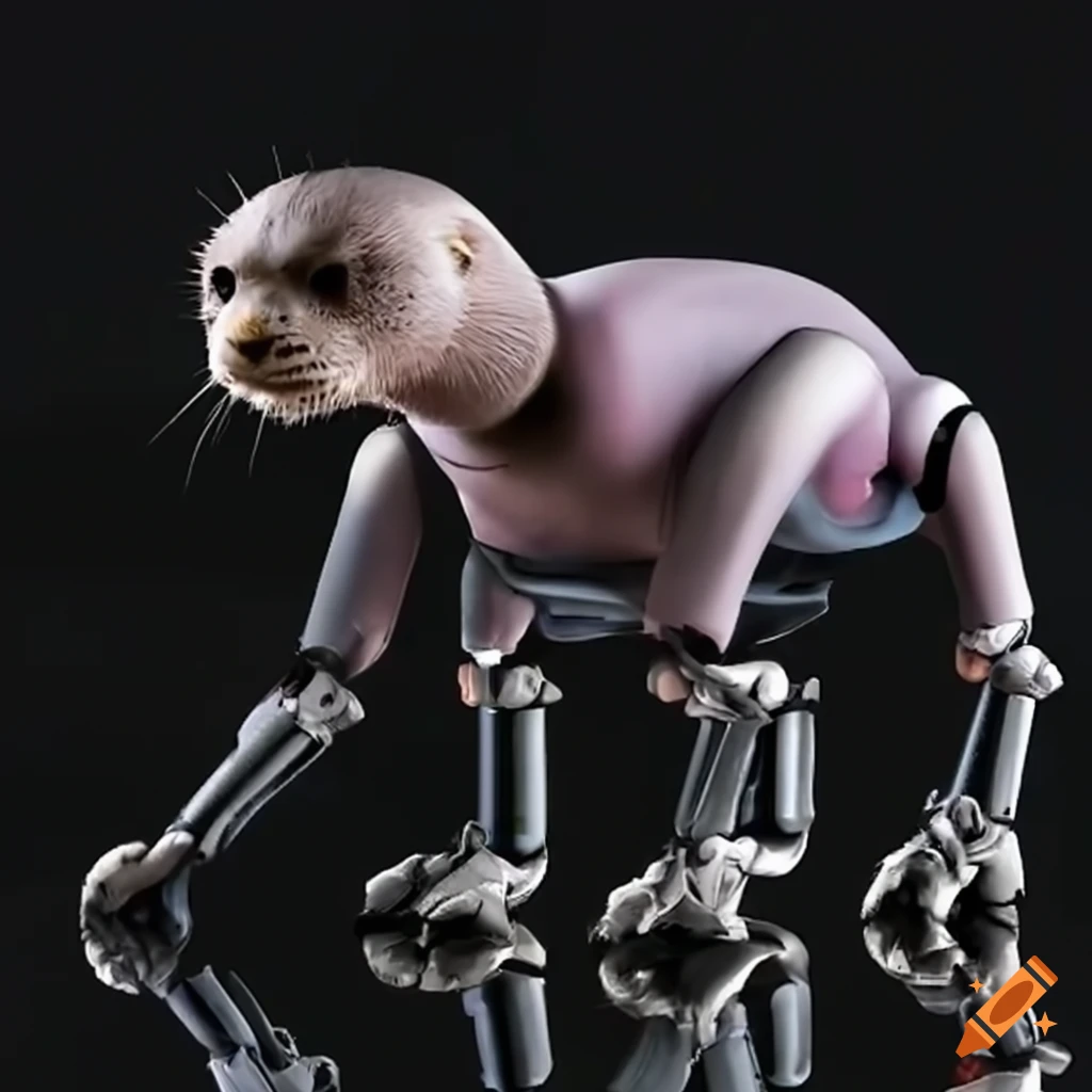 Robot-otter hybrid creature on Craiyon