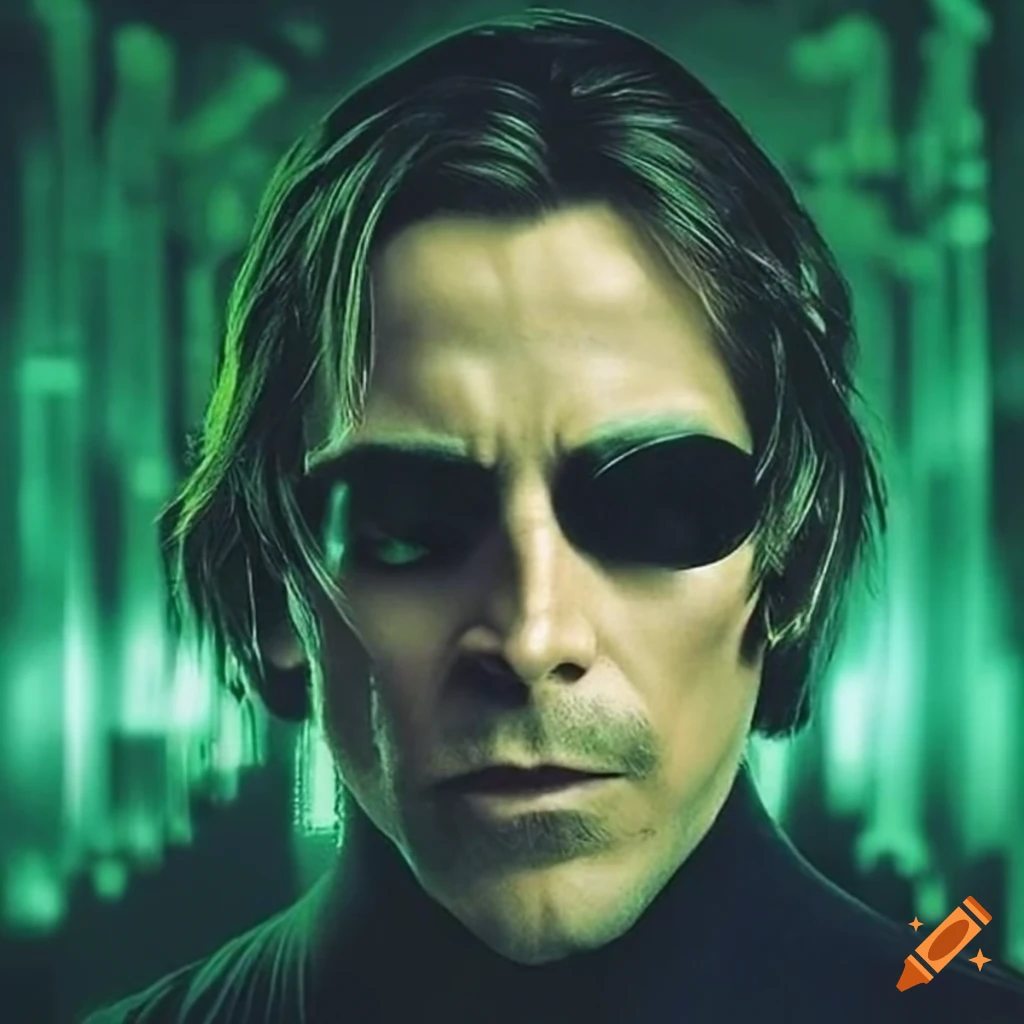 Actor in a matrix-themed photo on Craiyon