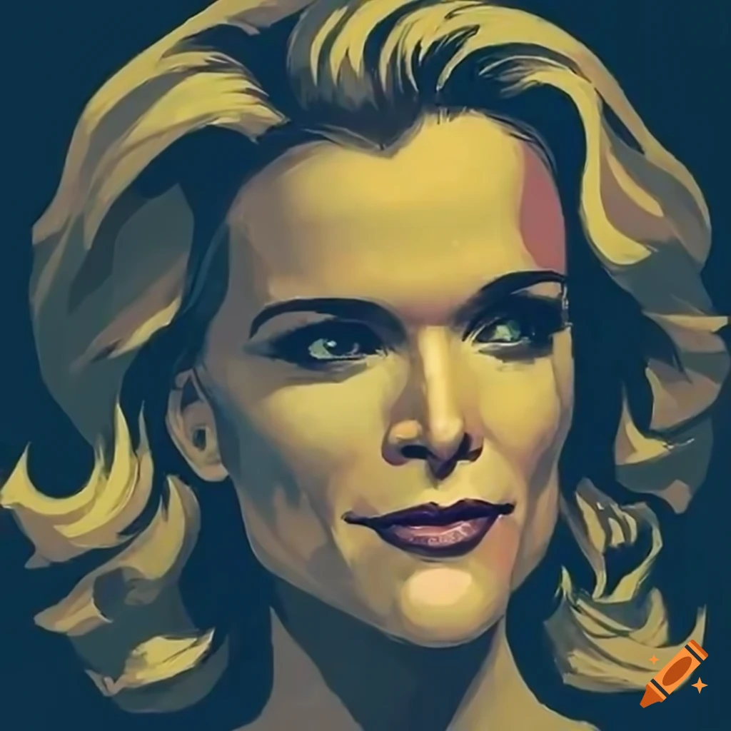 Portrait in frazetta style of a woman with distinctive features and ...