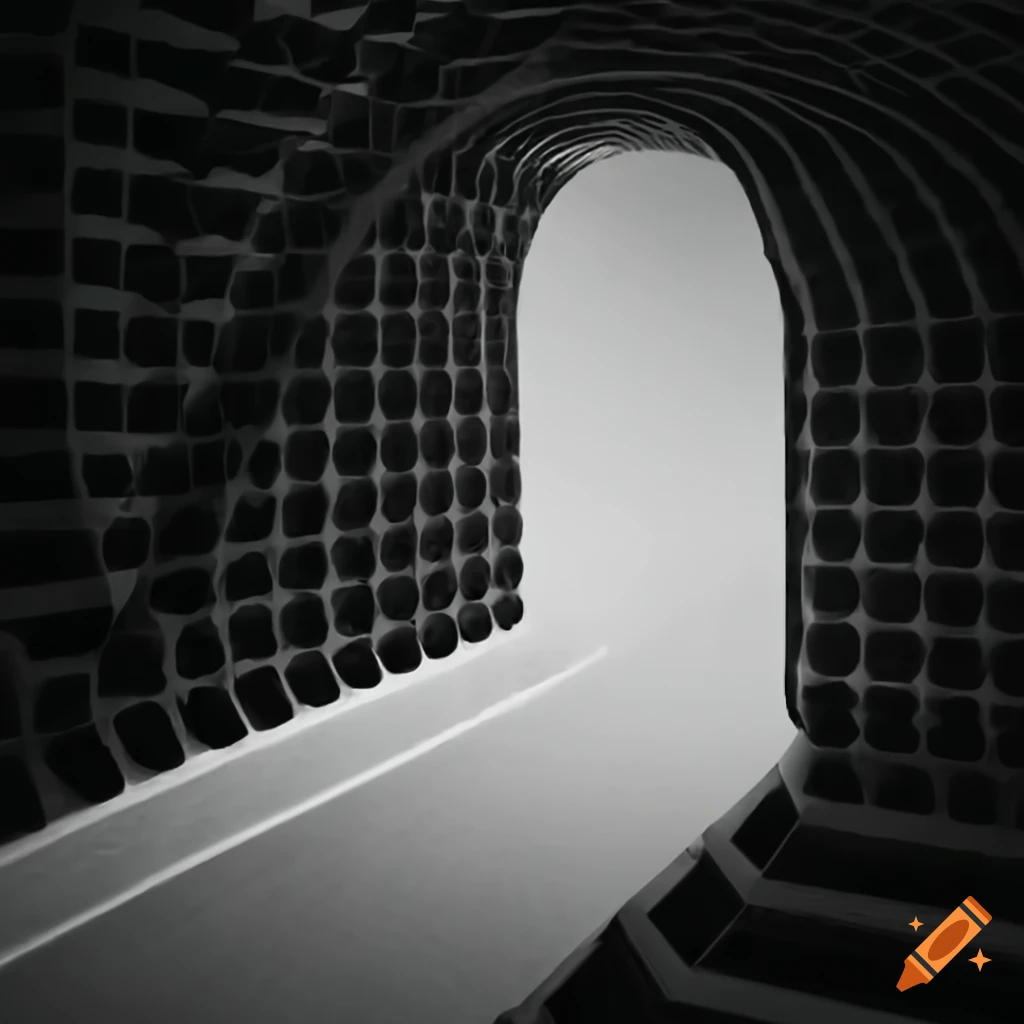 4k penrose geometric paradox surreal illusions in white and black ...