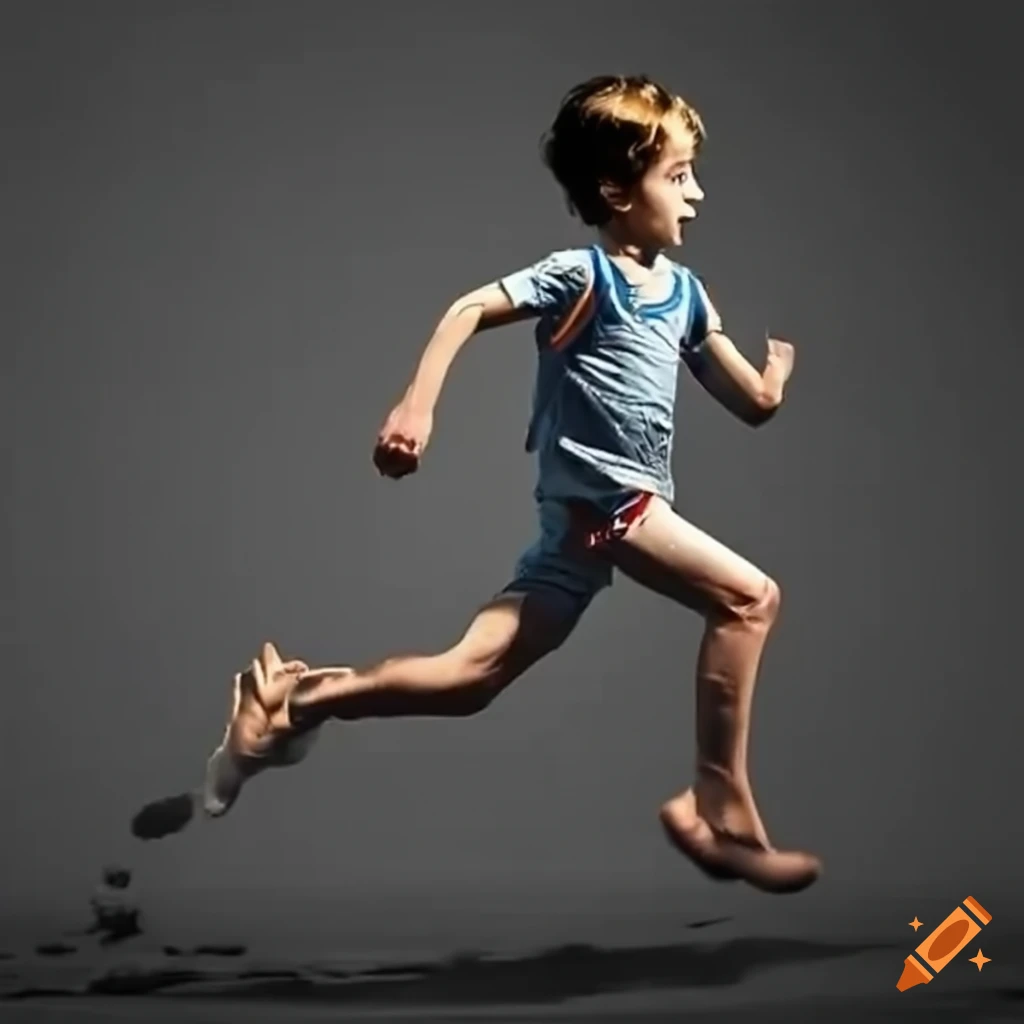 Boys running on Craiyon