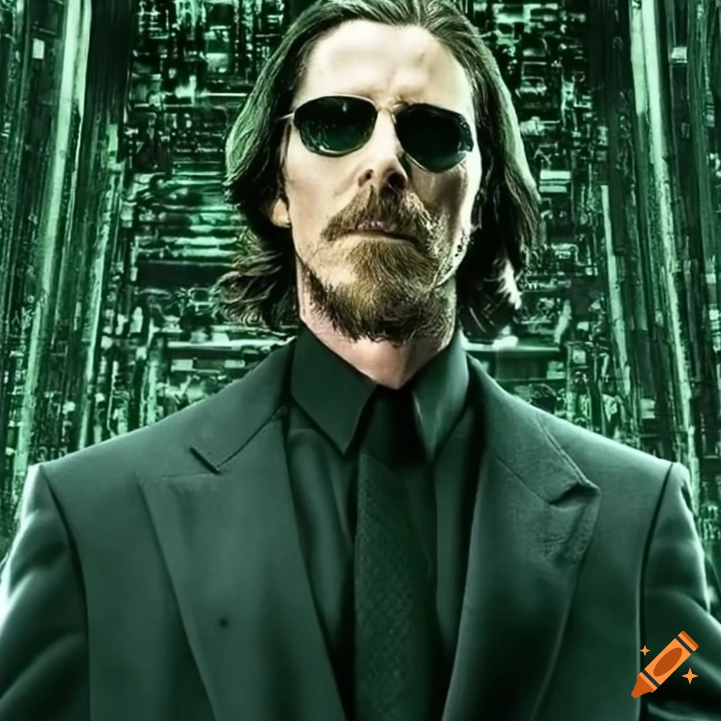Actor in a matrix-themed photo on Craiyon