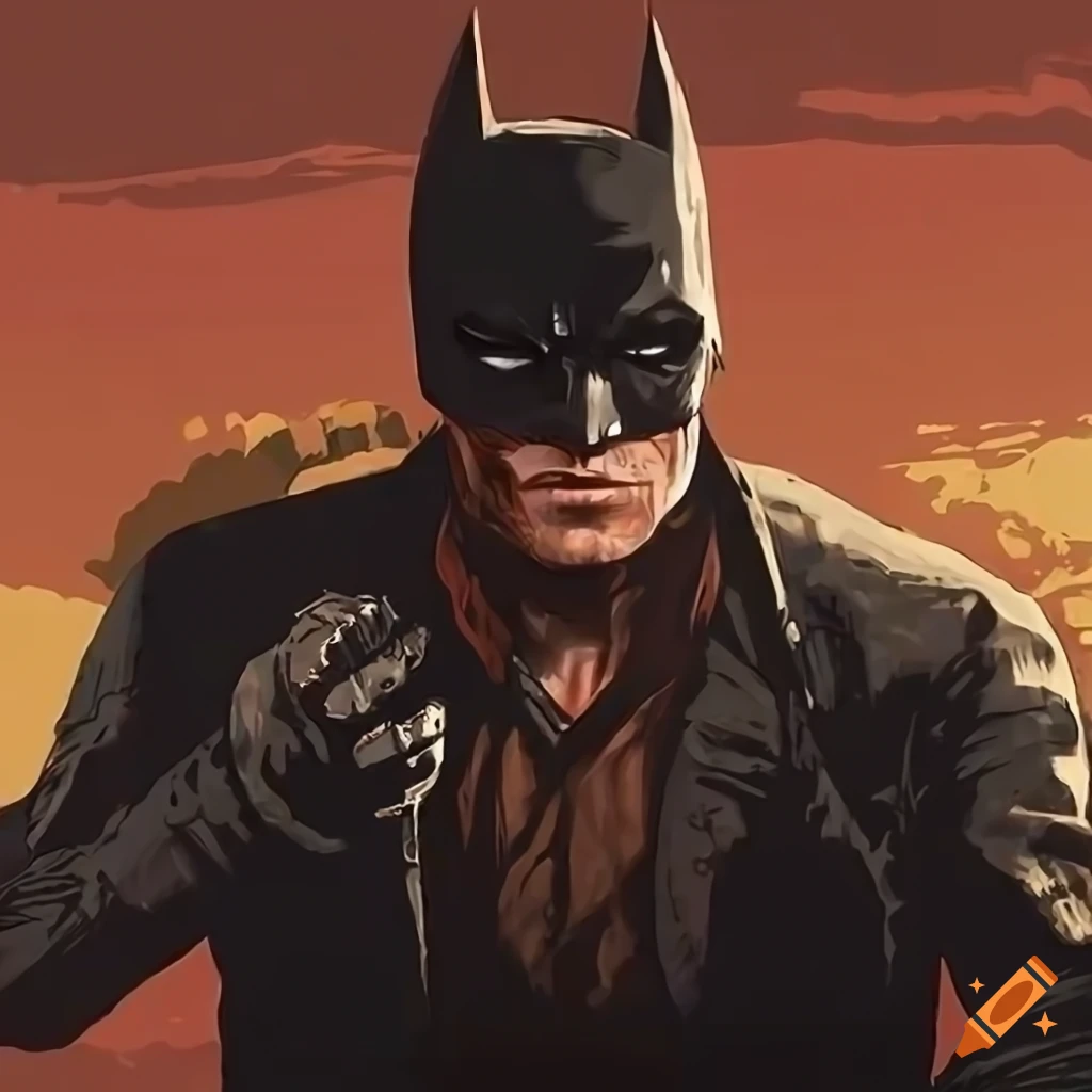 Portrait of batman in red dead redemption 2 style ultra hd art on Craiyon