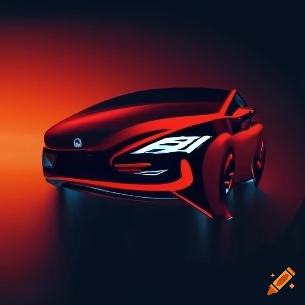 Modern car in abstract design on Craiyon