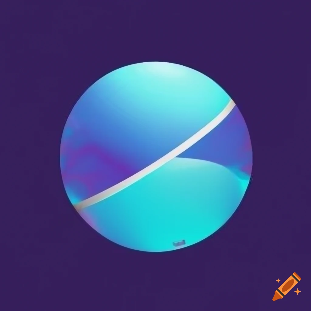 Planet company logo design with glass and gradients on Craiyon