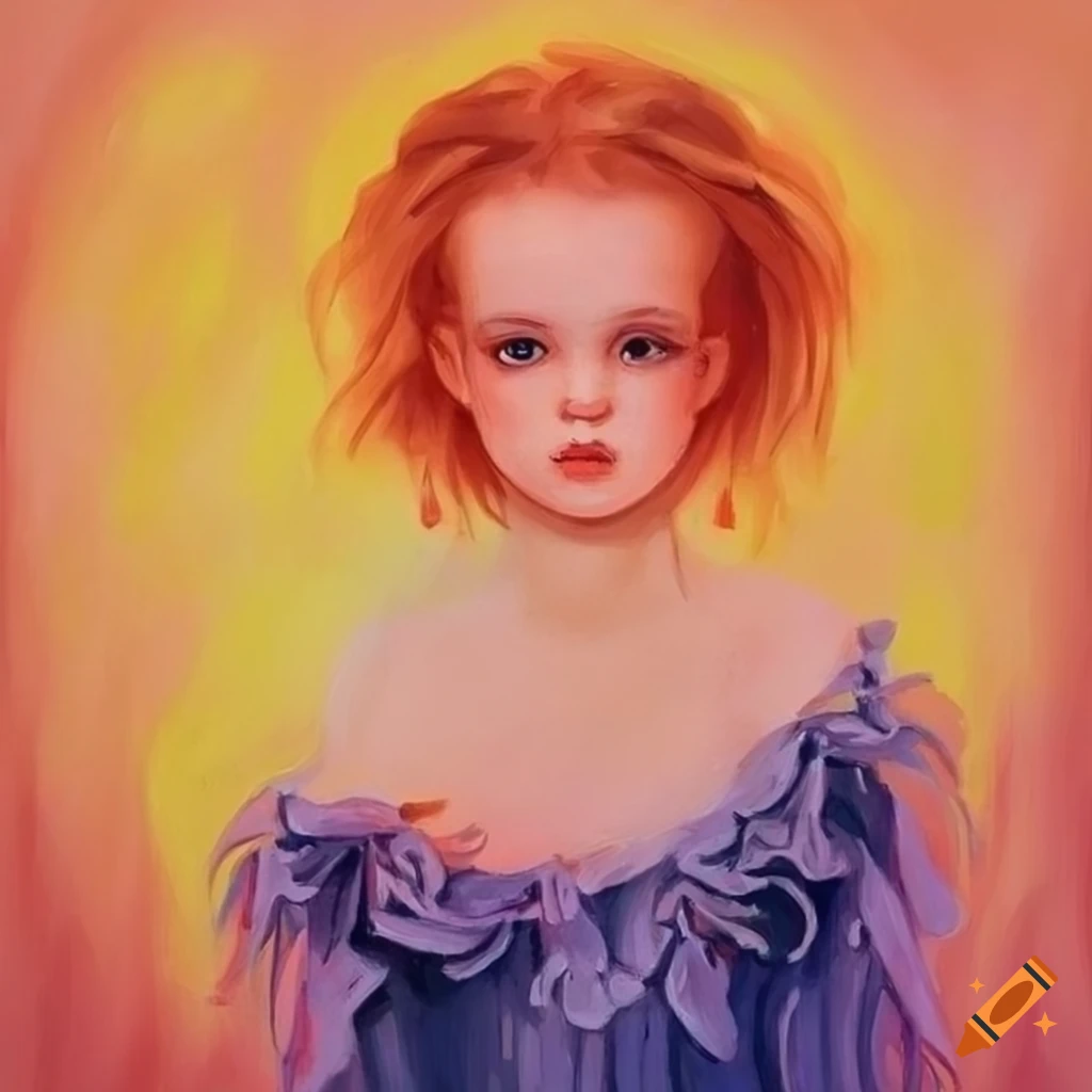 Artistic painting of an angel with a flower in detail on Craiyon