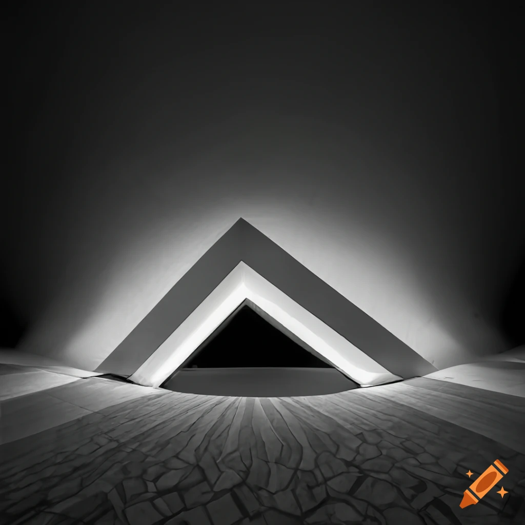 Stunning 4k Penrose triangles optical illusion in surreal white and ...