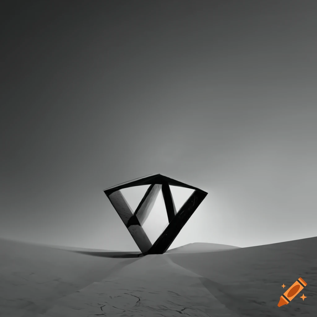 Stunning 4k depiction of penrose triangles in surreal white and black ...