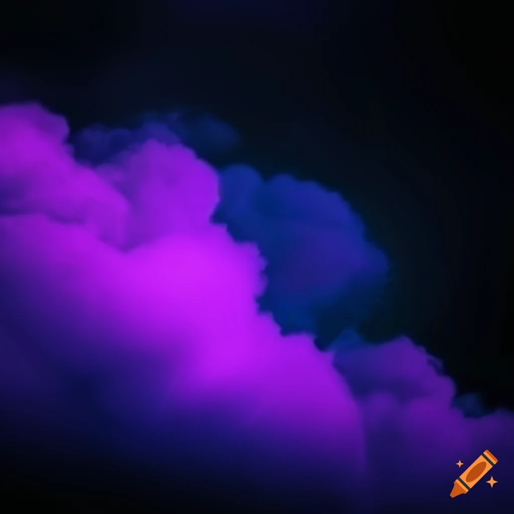 Violet cloud on a soft black background on Craiyon