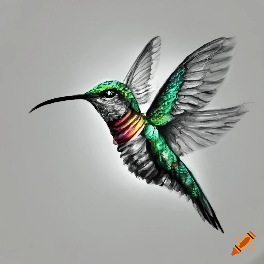 Colibrí in aztec style on Craiyon