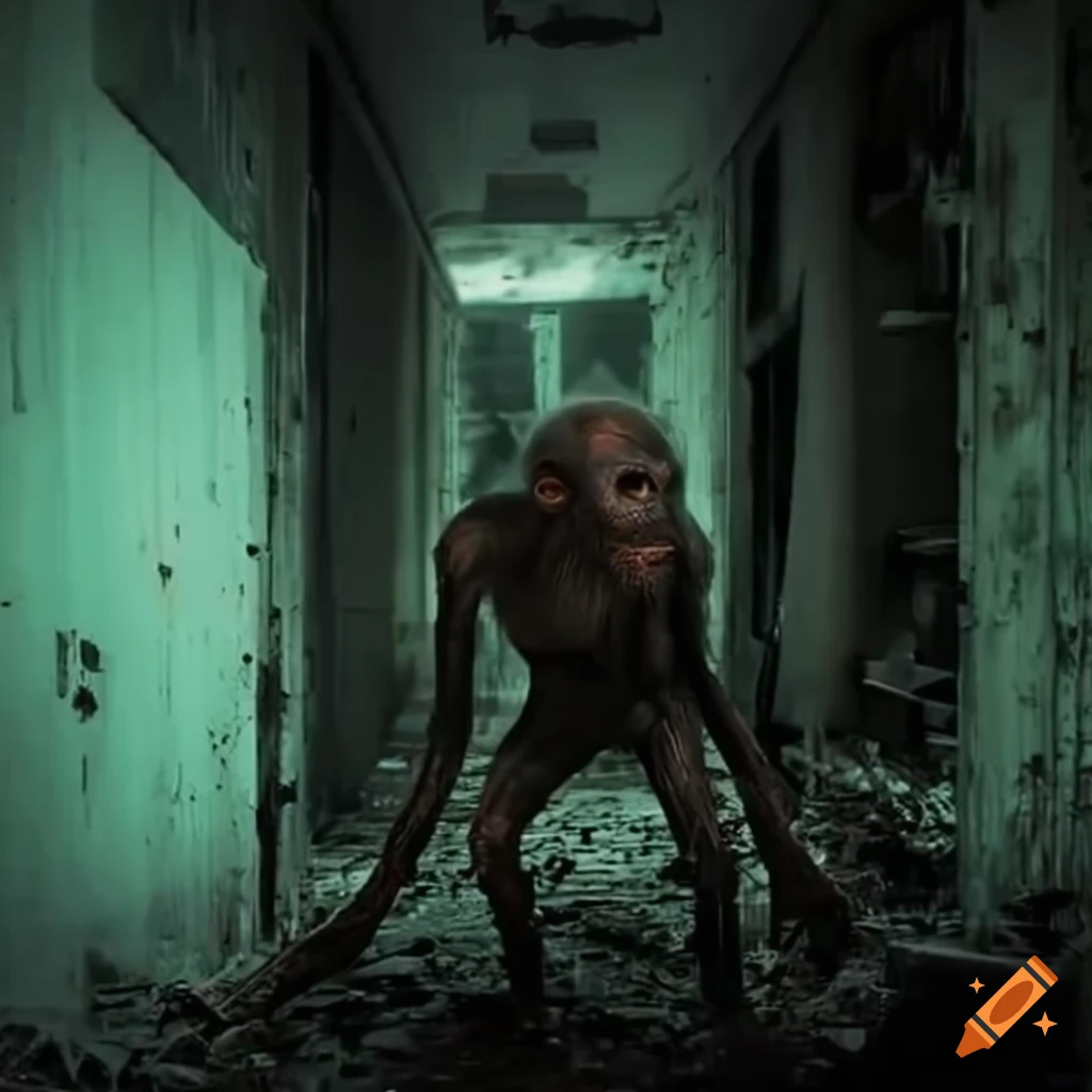 Ghoul chimpanzees in a post-apocalyptic city street on Craiyon