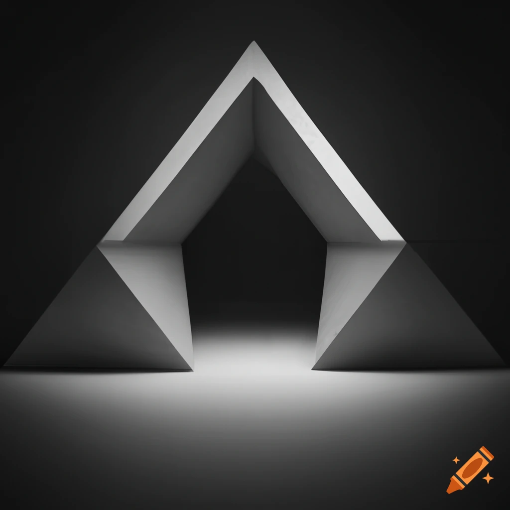 Stunning 4k depiction of Penrose triangles in surreal white and black ...