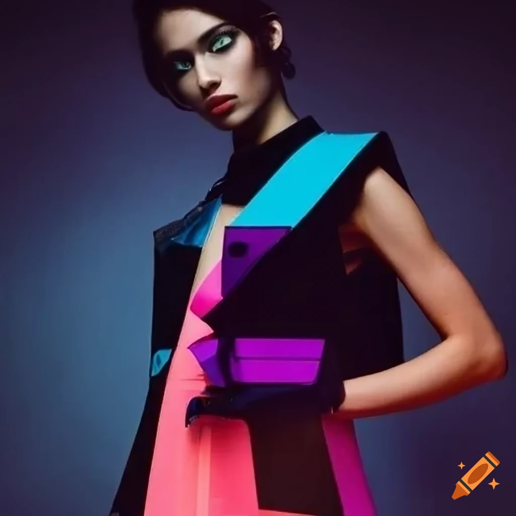 Vintage sci-fi magazine cover with futuristic fashion and typography on ...