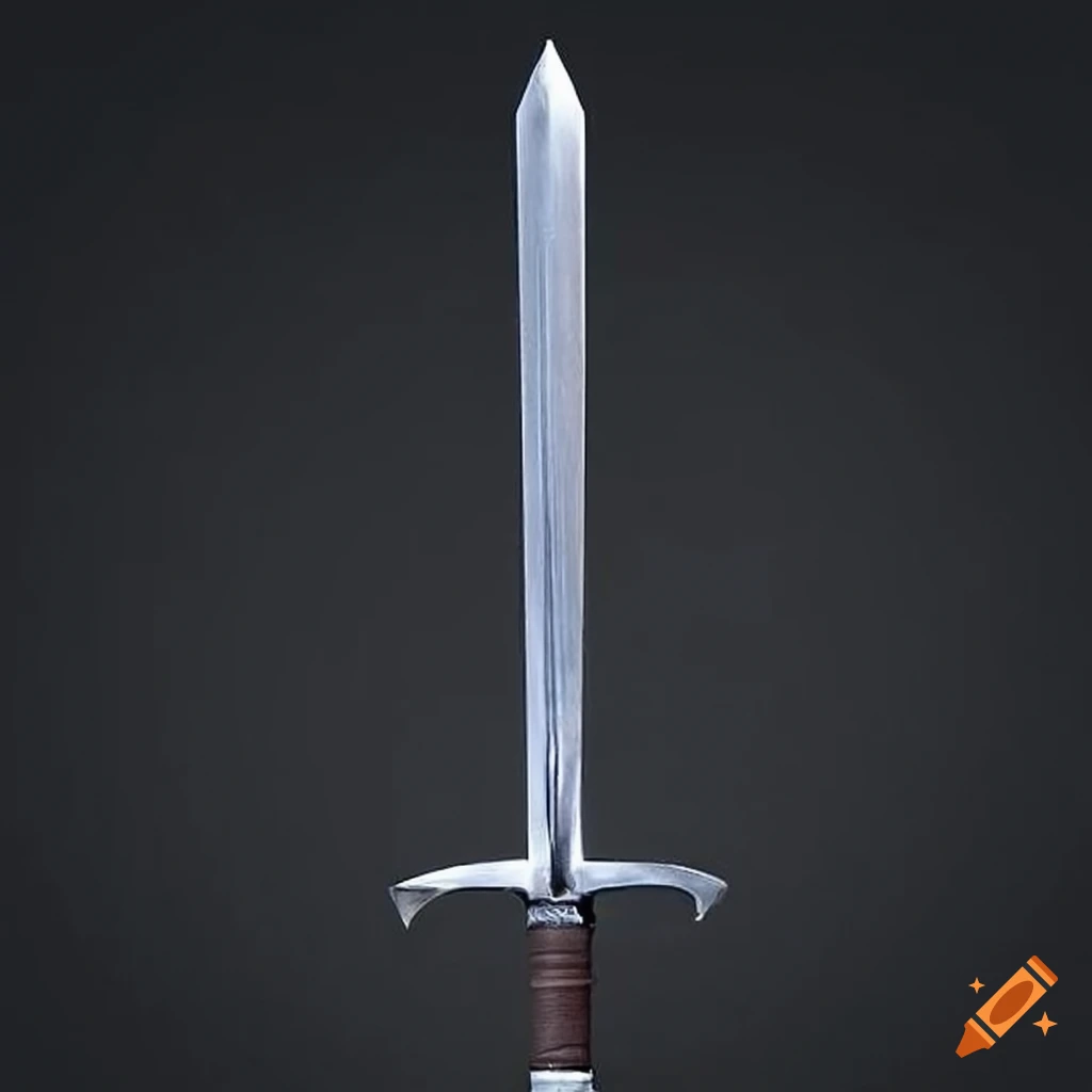 Medieval fantasy-style curved sword on Craiyon