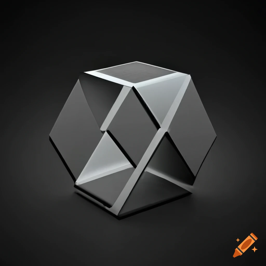 4k penrose geometric romb asymetric paradox surreal illusions in black ...
