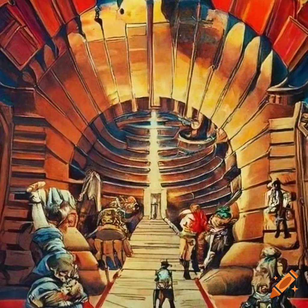 Intricate star fox style labyrinth with vintage poster vibes on Craiyon