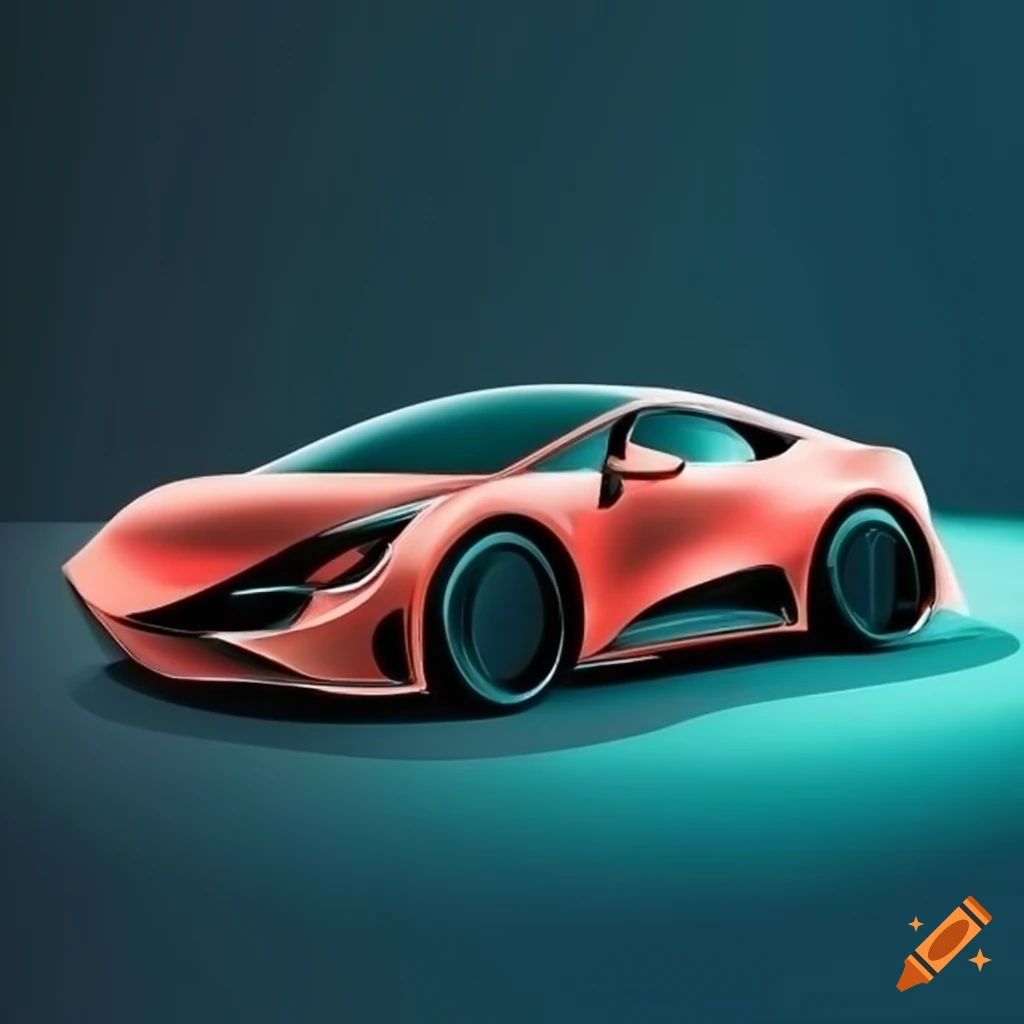 Modern car in abstract design on Craiyon