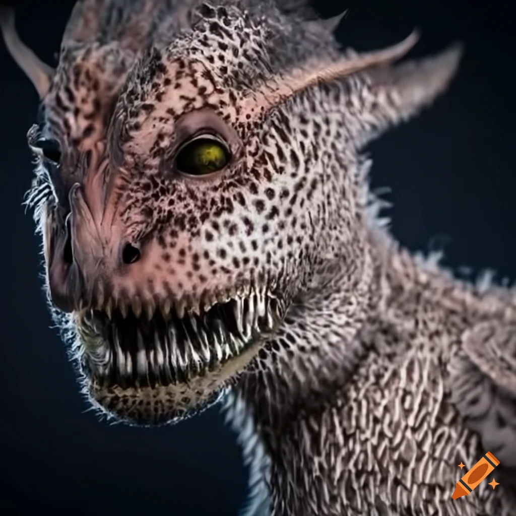 Weird mythical creature in a realistic style on Craiyon