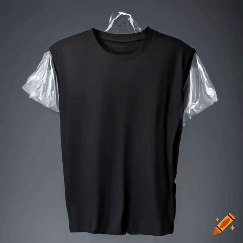 T-shirt made from plastic bags on Craiyon