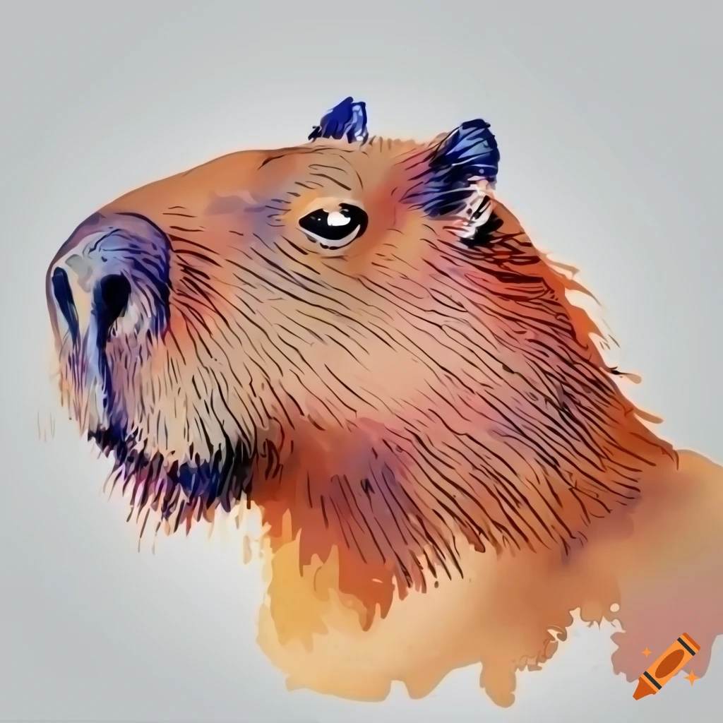 Capybara vector on white background on Craiyon