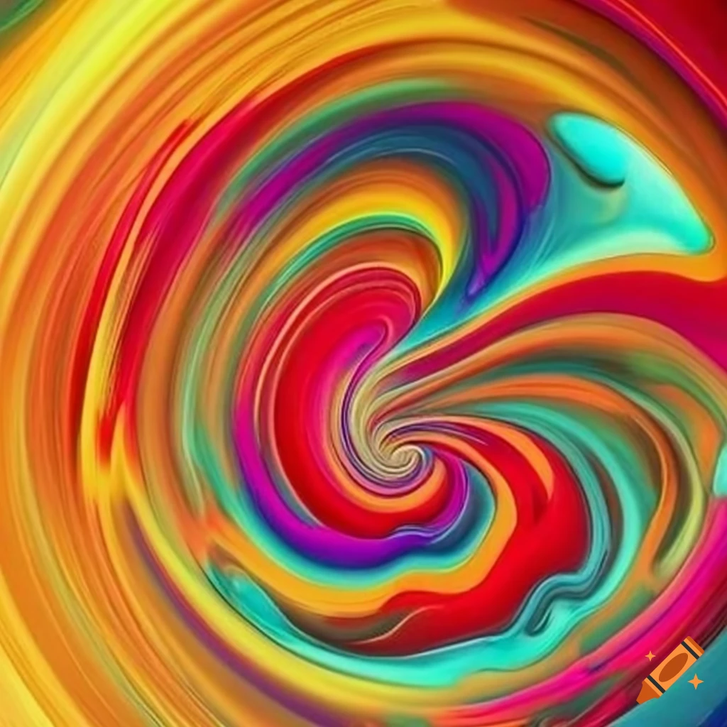 Abstract funky swirl design on Craiyon