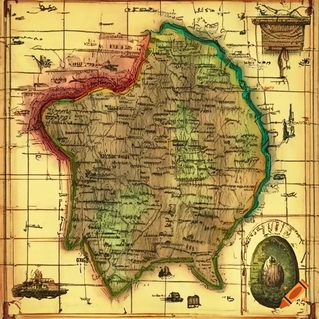 Victorian era forest map on Craiyon
