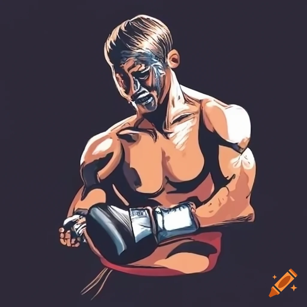 Boxer with one arm on Craiyon