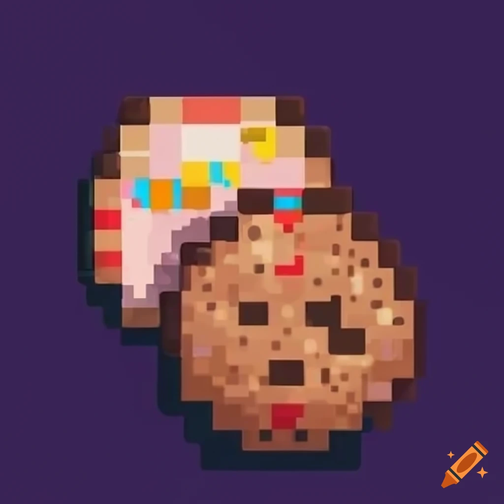 Pixel cookie on Craiyon