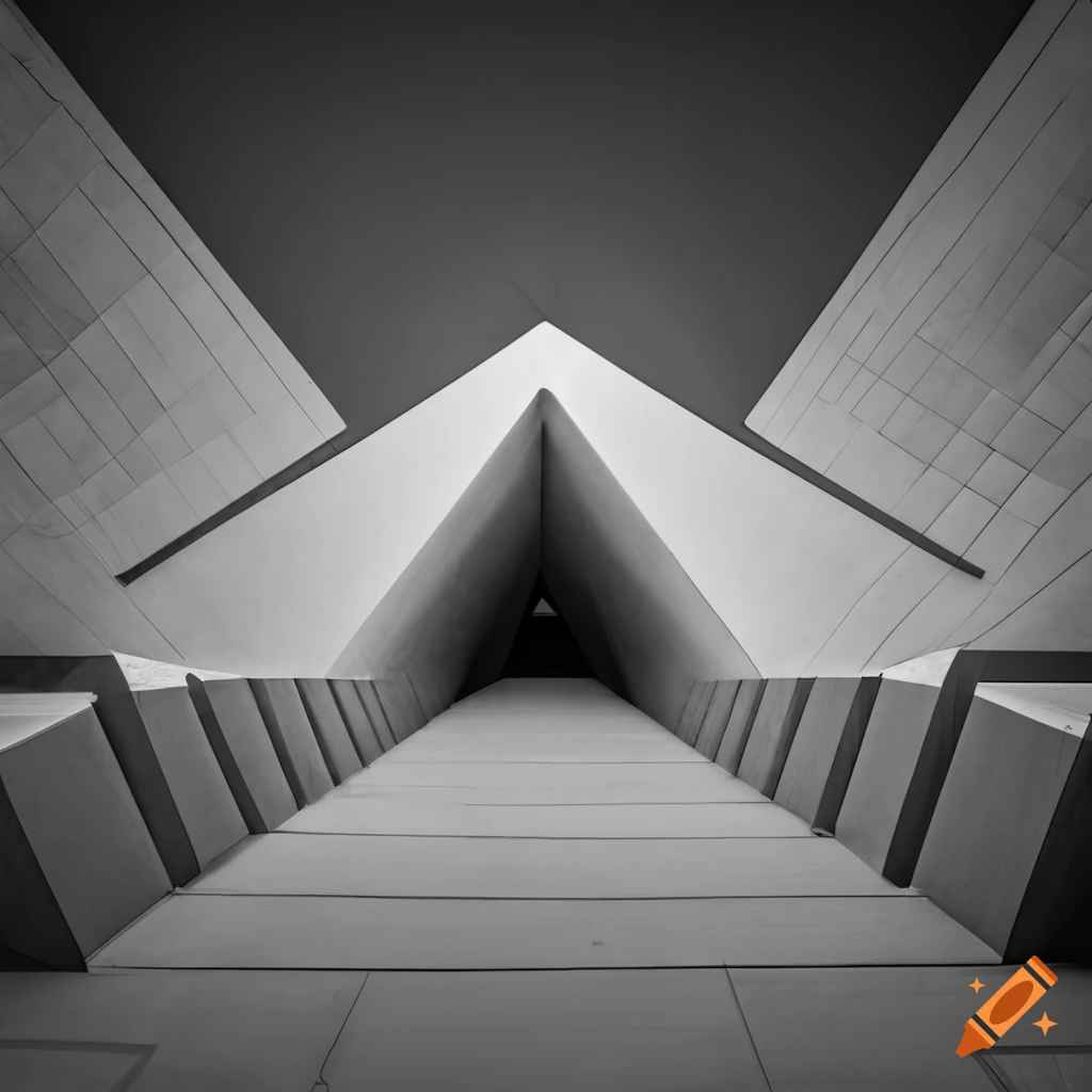 4k depiction of penrose triangles in surreal white and black ...