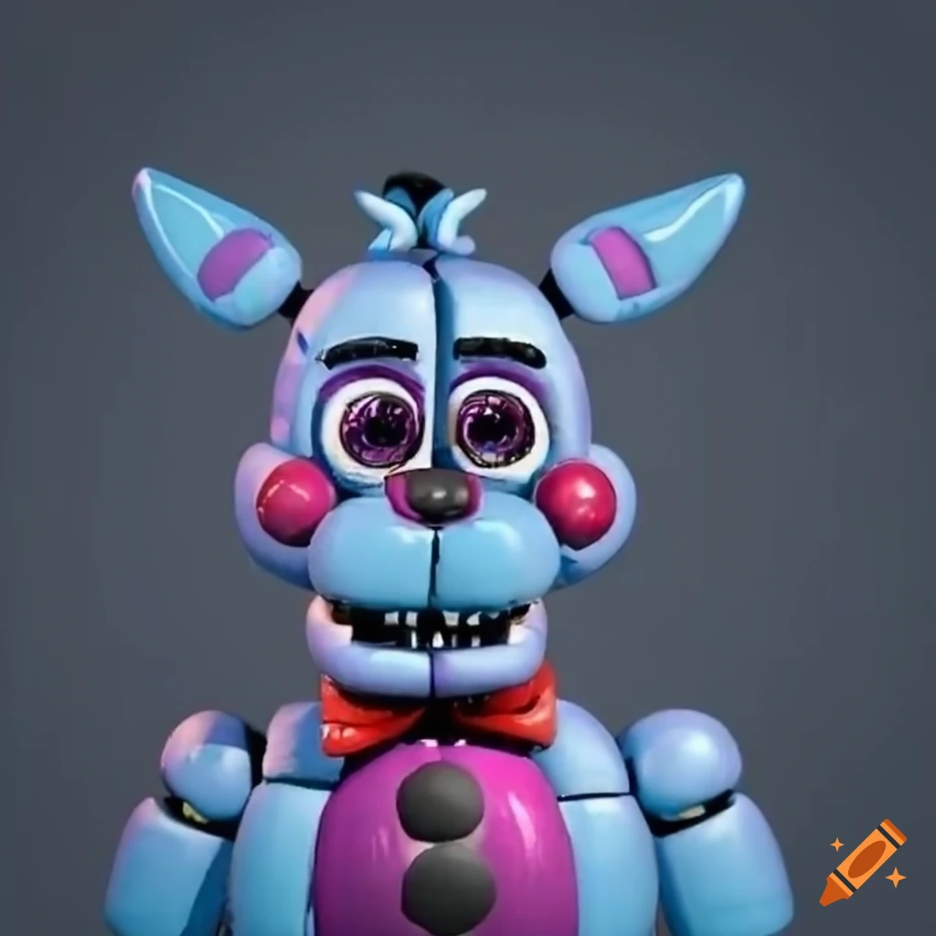 Cute blue animatronic coyote character on Craiyon