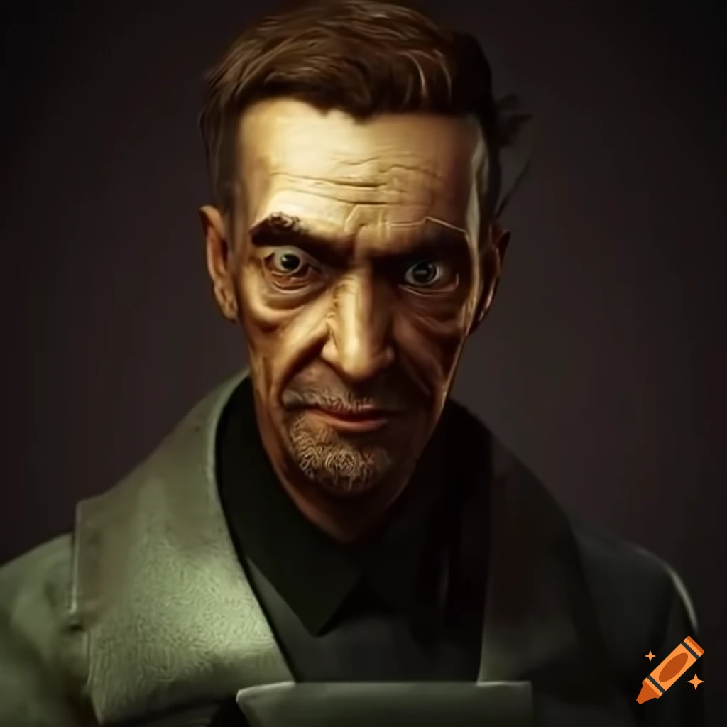 Dr. Freeman character from Half Life on Craiyon