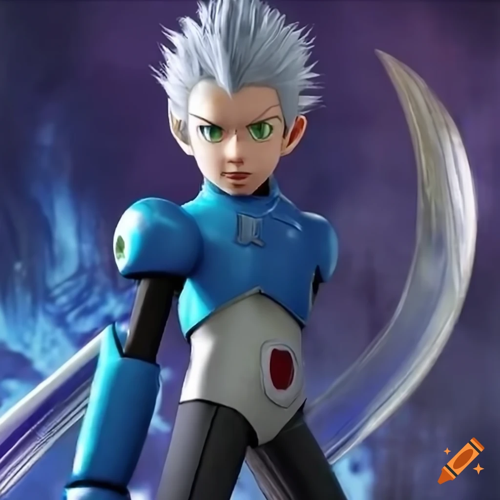 Vergil from devil may cry 4 as a reploid from megaman x 8 on Craiyon
