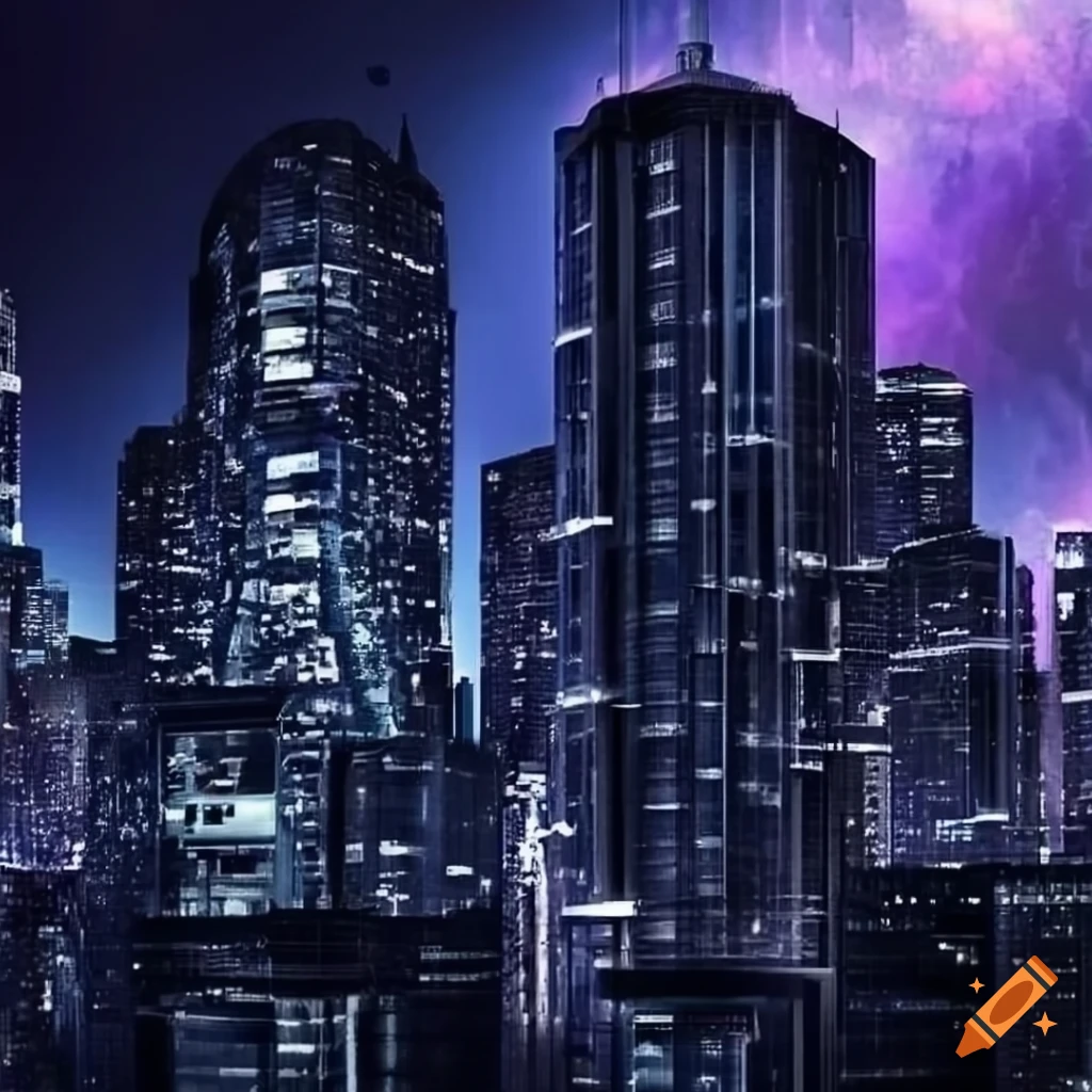 Urban cityscape with intricate details and high quality, without sun on ...