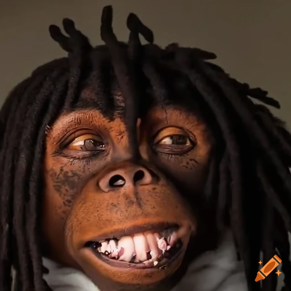 Monkey Andy chilling with Chief Keef on Craiyon