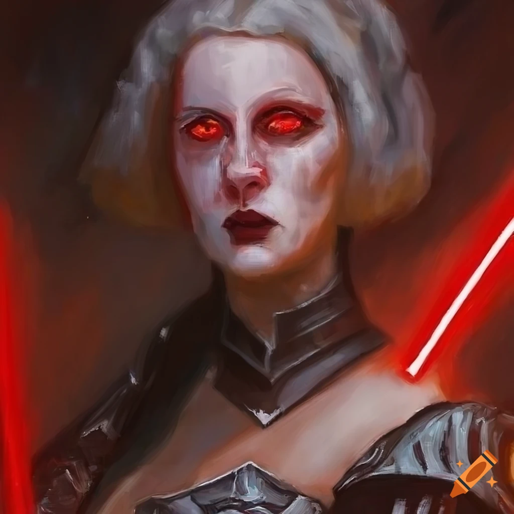 Impressionist portrait of a sith priestess inquisitor on Craiyon