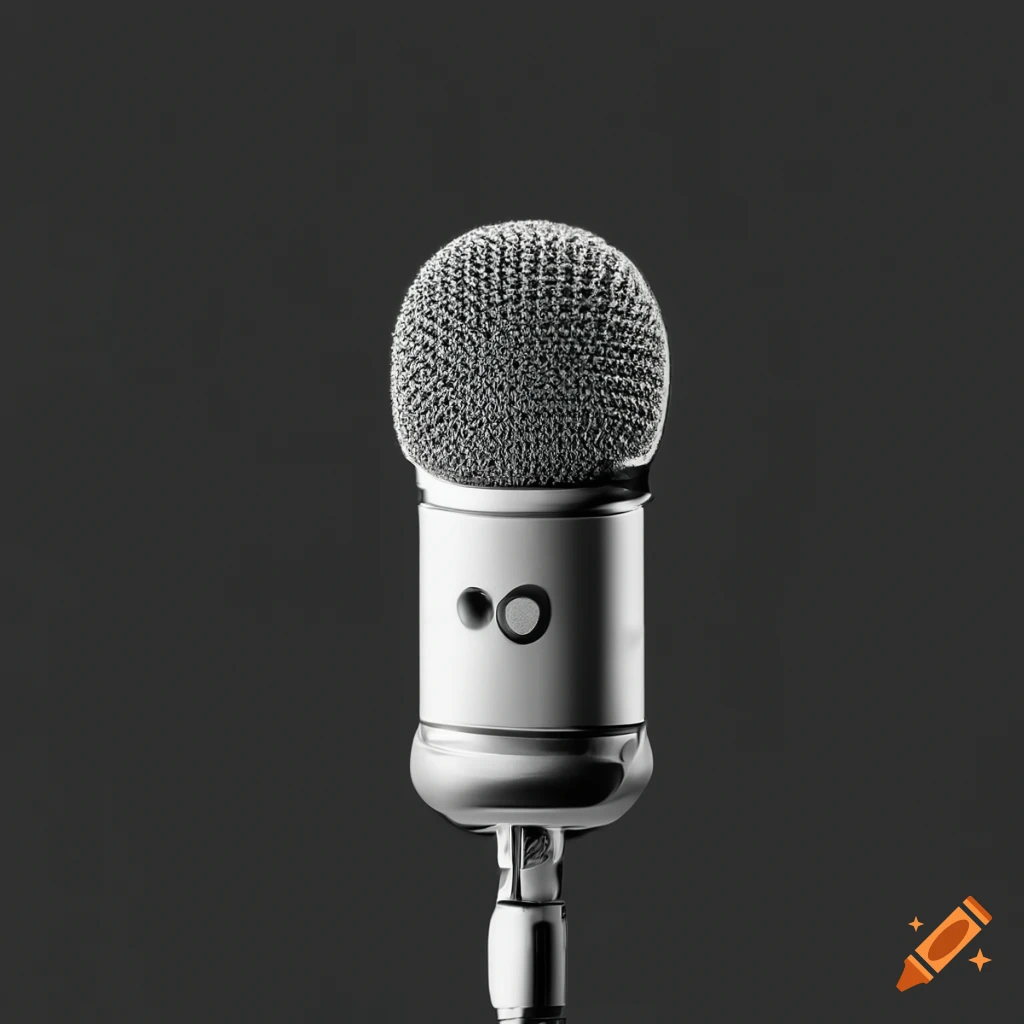 Minimalist microphone on Craiyon
