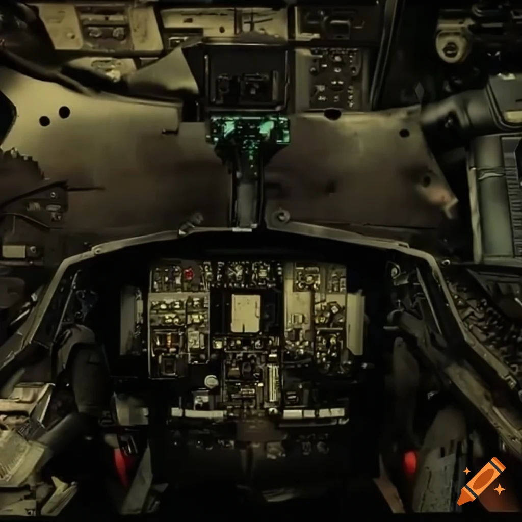 Mech cockpit in intense combat scenario on Craiyon