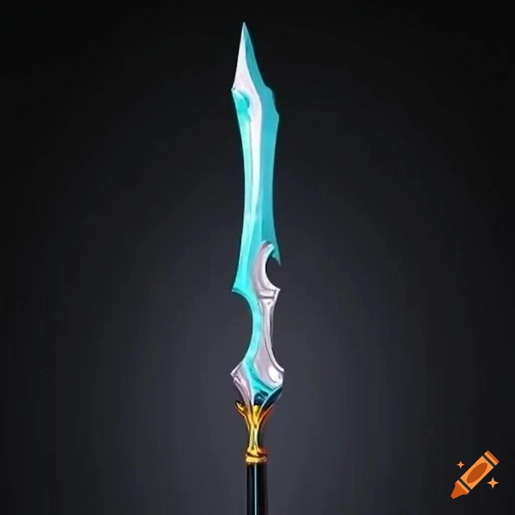 Magical curved wave sword on Craiyon