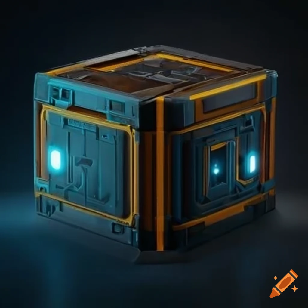 Sci-fi crate box on Craiyon