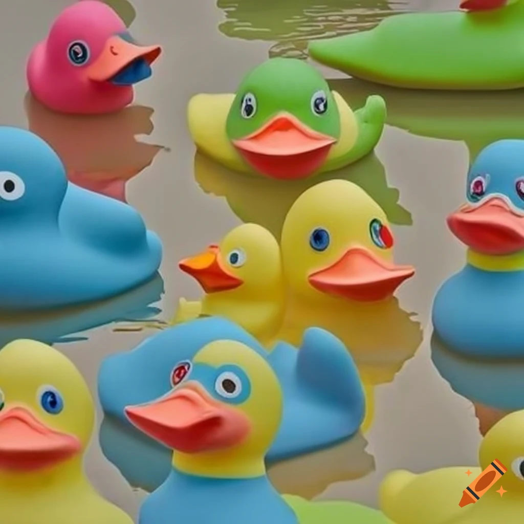 Finland map made of rubber ducks on Craiyon