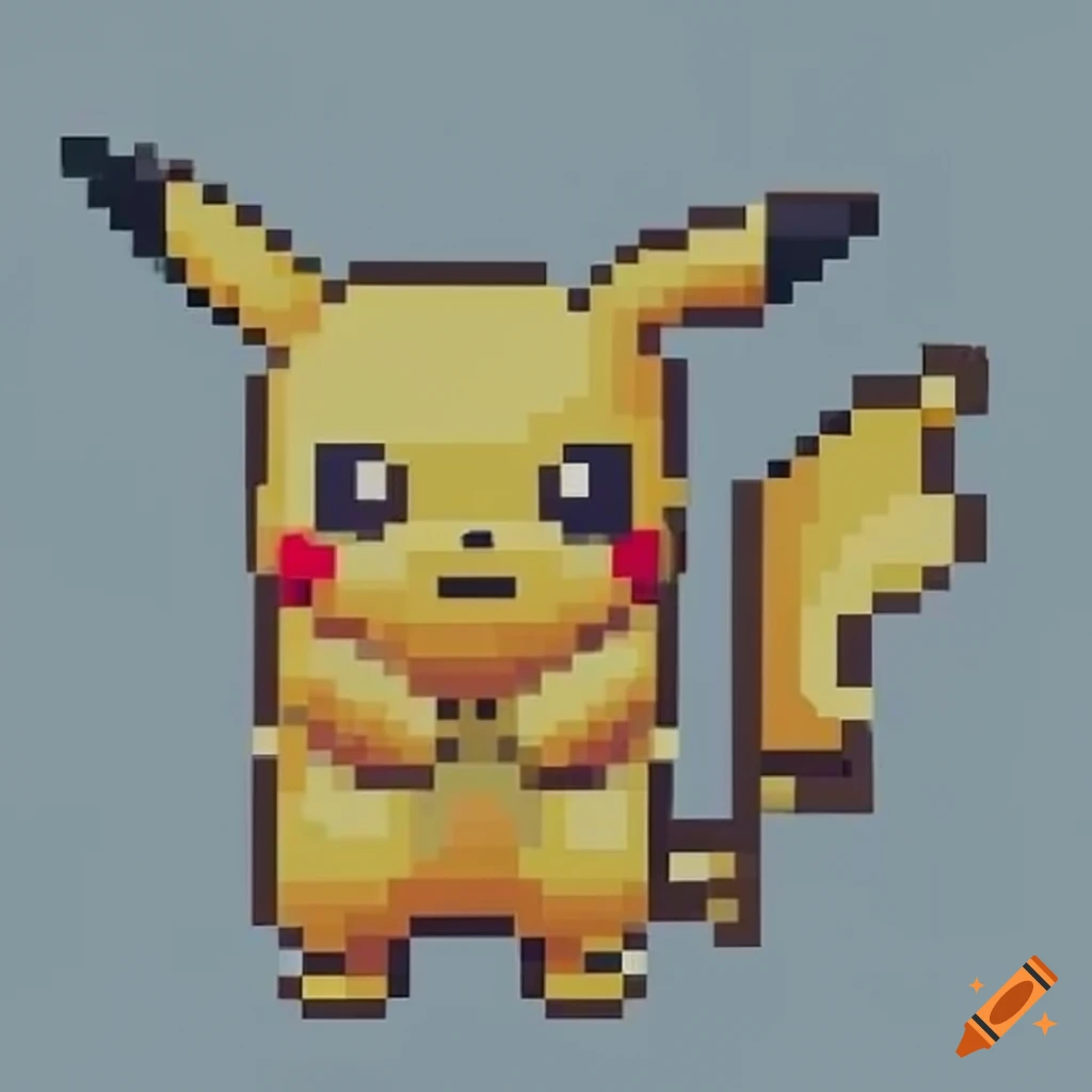 Pikachu using power in 8-bit pixel art on Craiyon