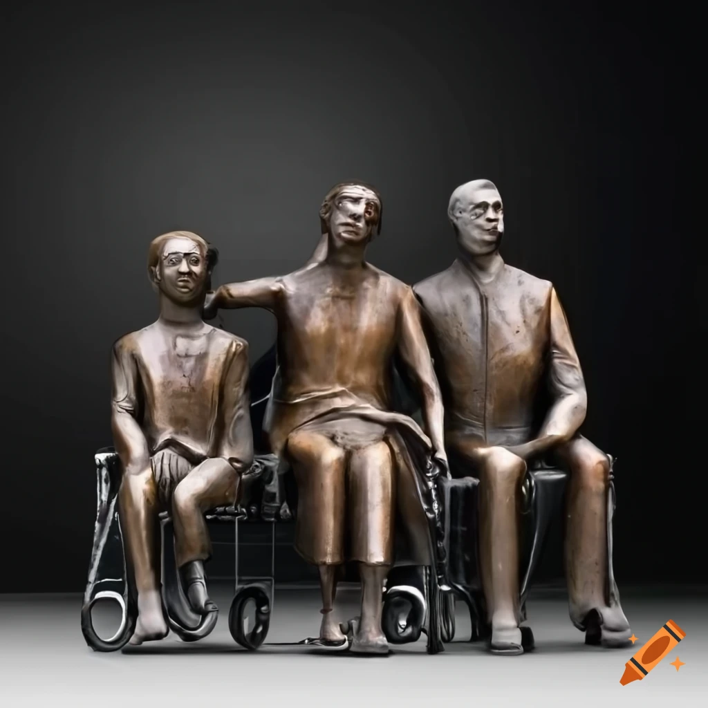 Bronze statue honoring the americans with disabilities act featuring ...