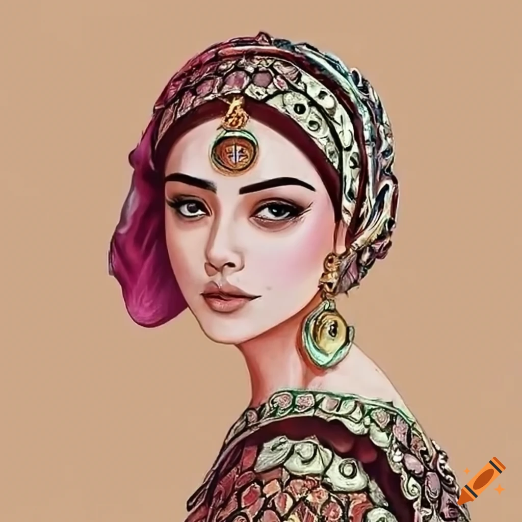 Moroccan zalij arabesque fatma design on Craiyon