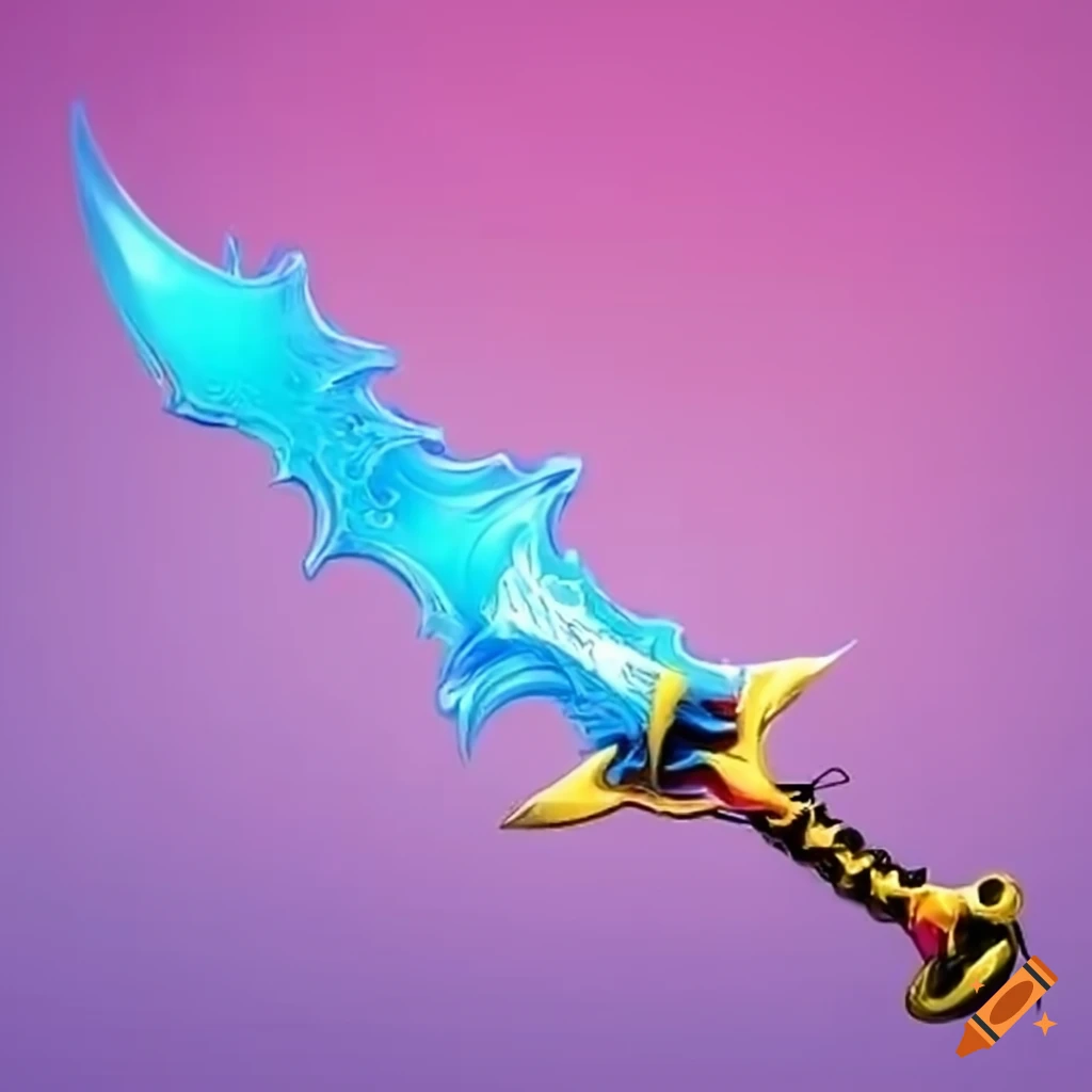 Magical sword with a wave pattern on Craiyon