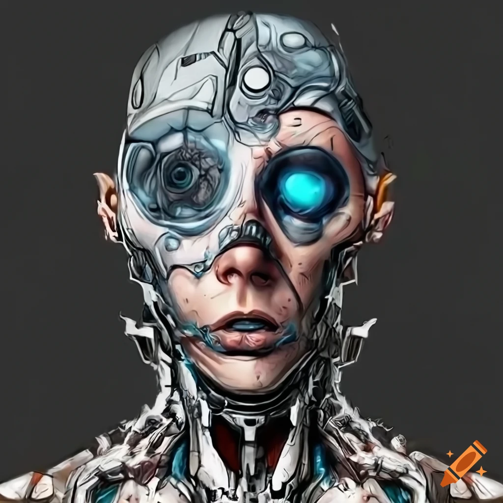 Biopunk Cyborg in extreme hyper-realistic detail on Craiyon