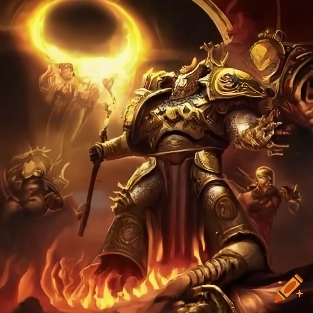 God Emperor of Mankind vs. Arch-traitor Horus Lupercal battle scene on ...