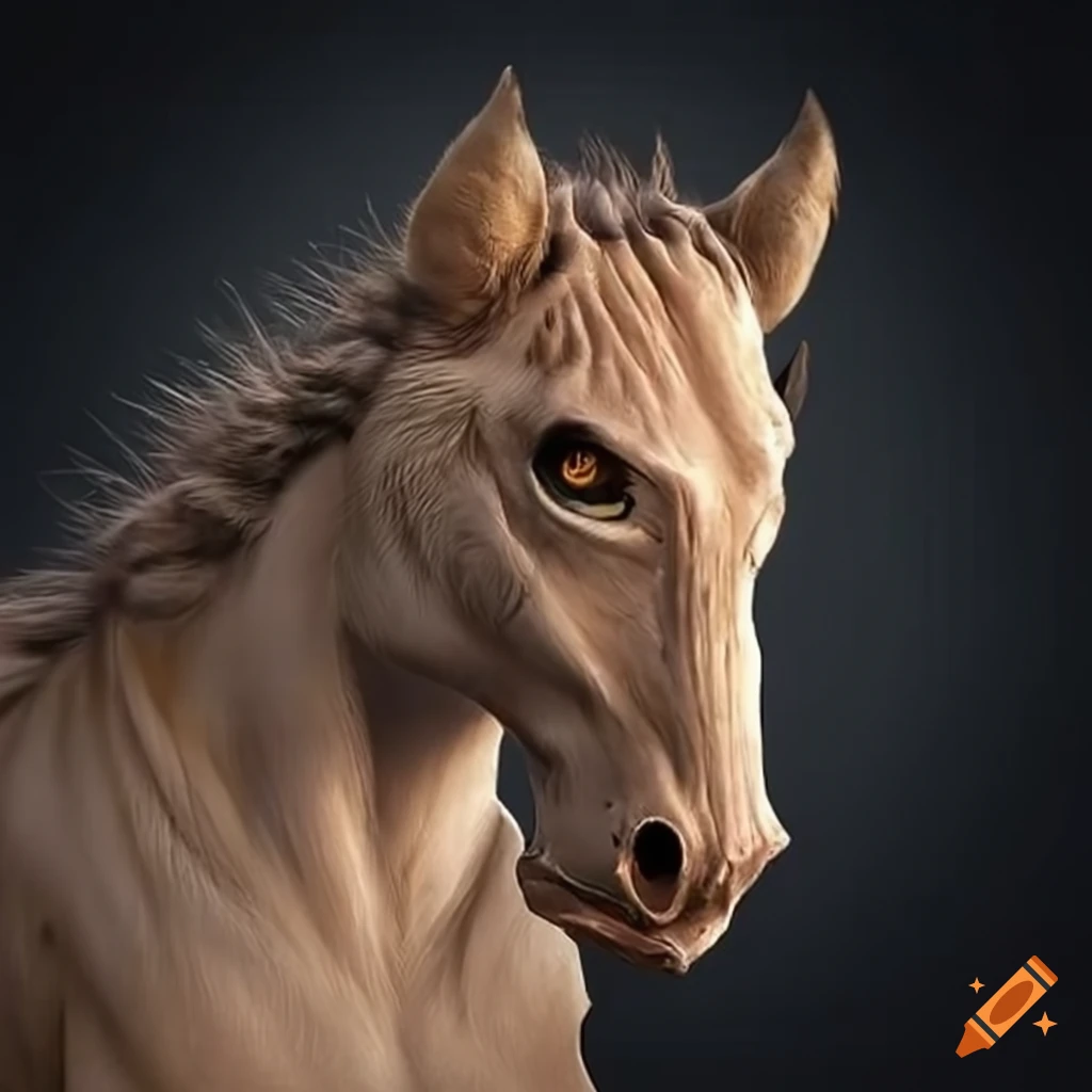 Predatory creatures resembling horses with reptilian tails and manes on ...