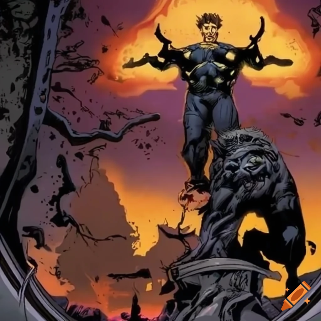 Sandman vs ghost rider on Craiyon