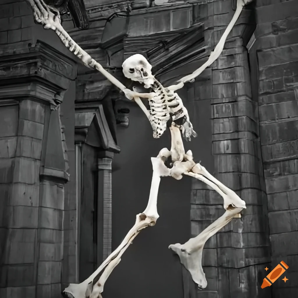 Angel with half skeleton body and flaming wing on Craiyon