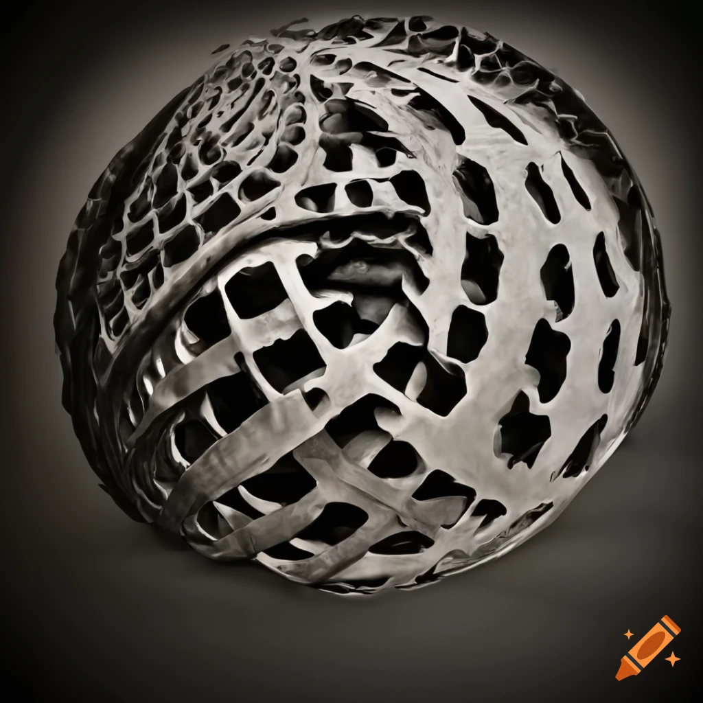 4k steel sculptural mc escher labyrinth on Craiyon